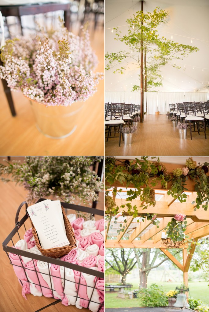 Red Maple Vineyard Wedding Photos during Fall in October