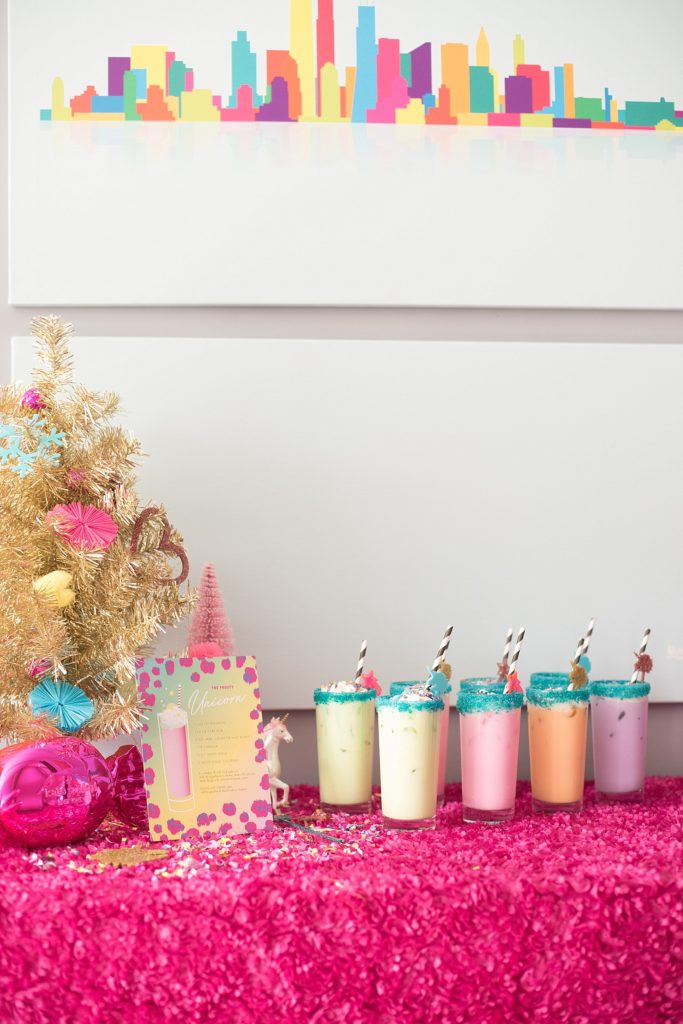 Colorful holiday party ideas in NYC with a Lisa Frank Twist
