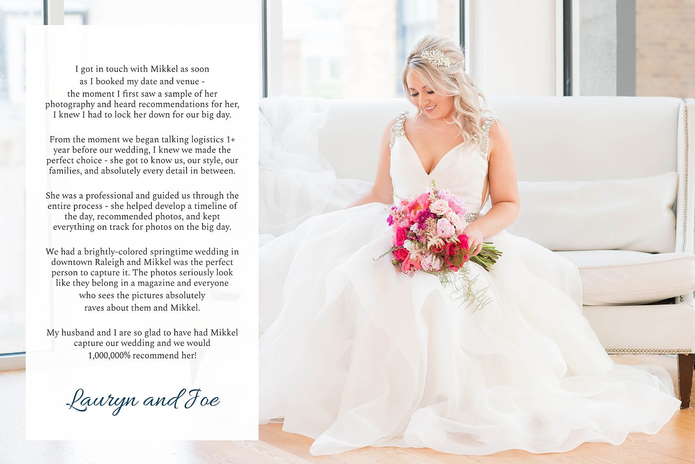 Testimonials - Wedding Photography